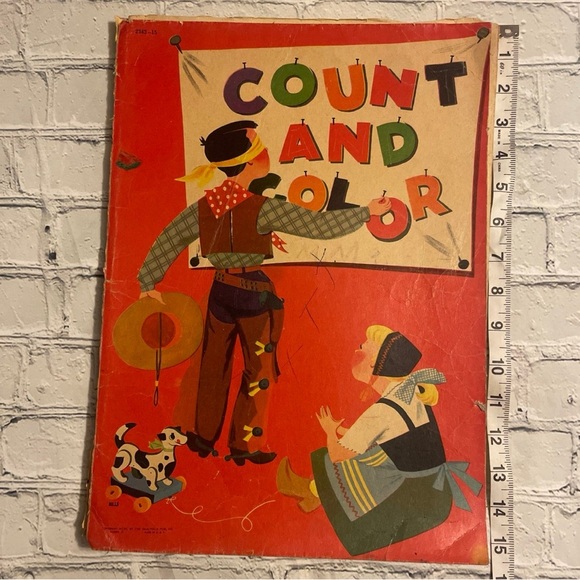 Accents | Large Vintage Antique 194s Coloring Book Count And Color ...